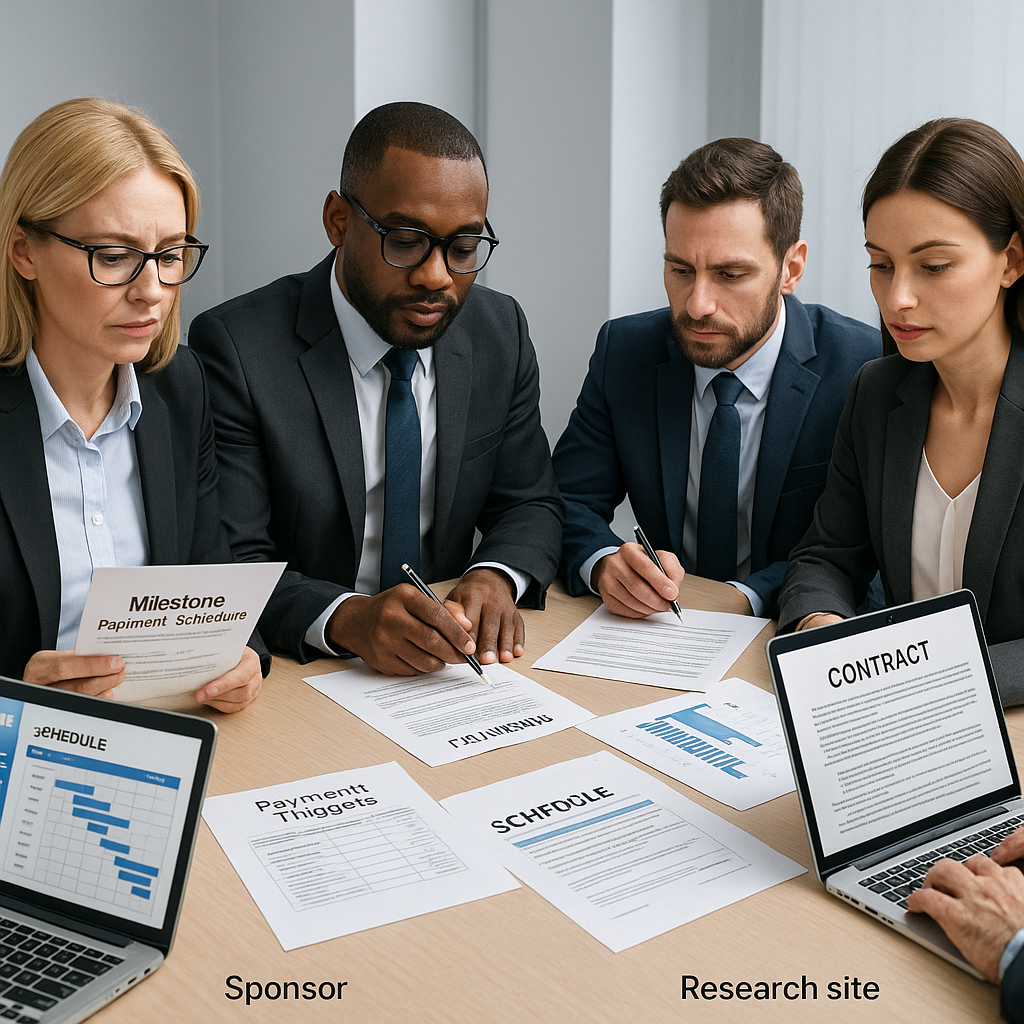 Milestone-Based Contracts for Sponsor–Site Payments Outline: